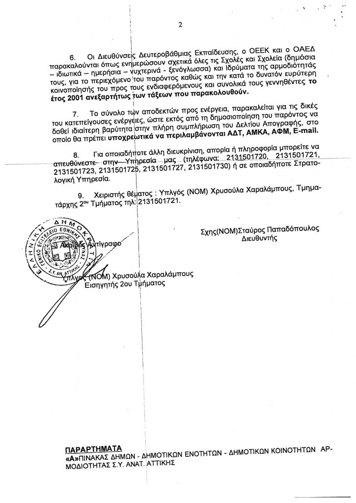 ΟΔΟΣ ΔΙΟΝΥΣΟΥ » Πρόσκληση κατάθεσης Δελτίου Απογραφής Στρατευσίμων ...